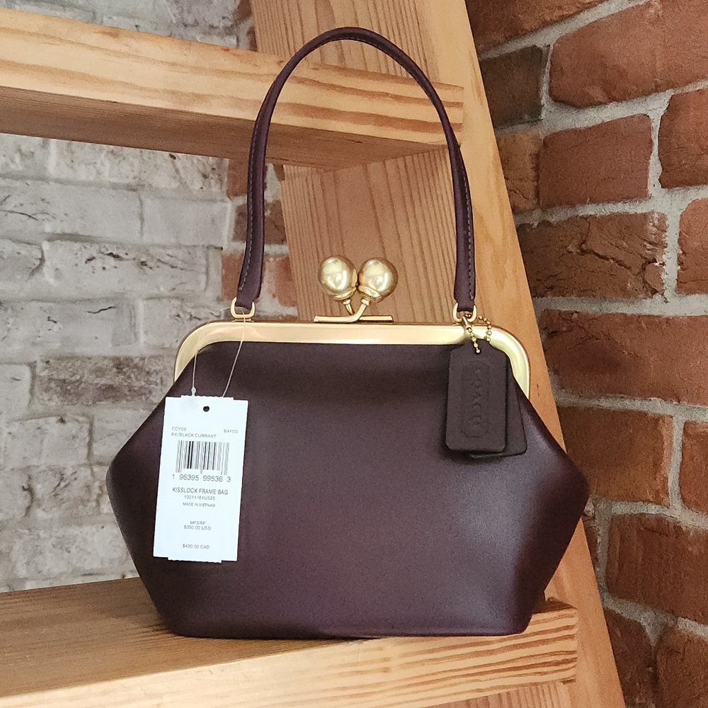 Coach Kisslock Frame Bag 16 NWT - Gem